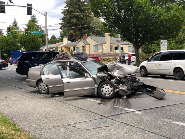 Two car collision closes traffic on 35th SW; Driver leaves the scene ...